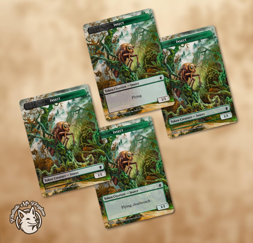 Insect Token | Custom Art Proxy Card (choose Your Stats & Abilities ...