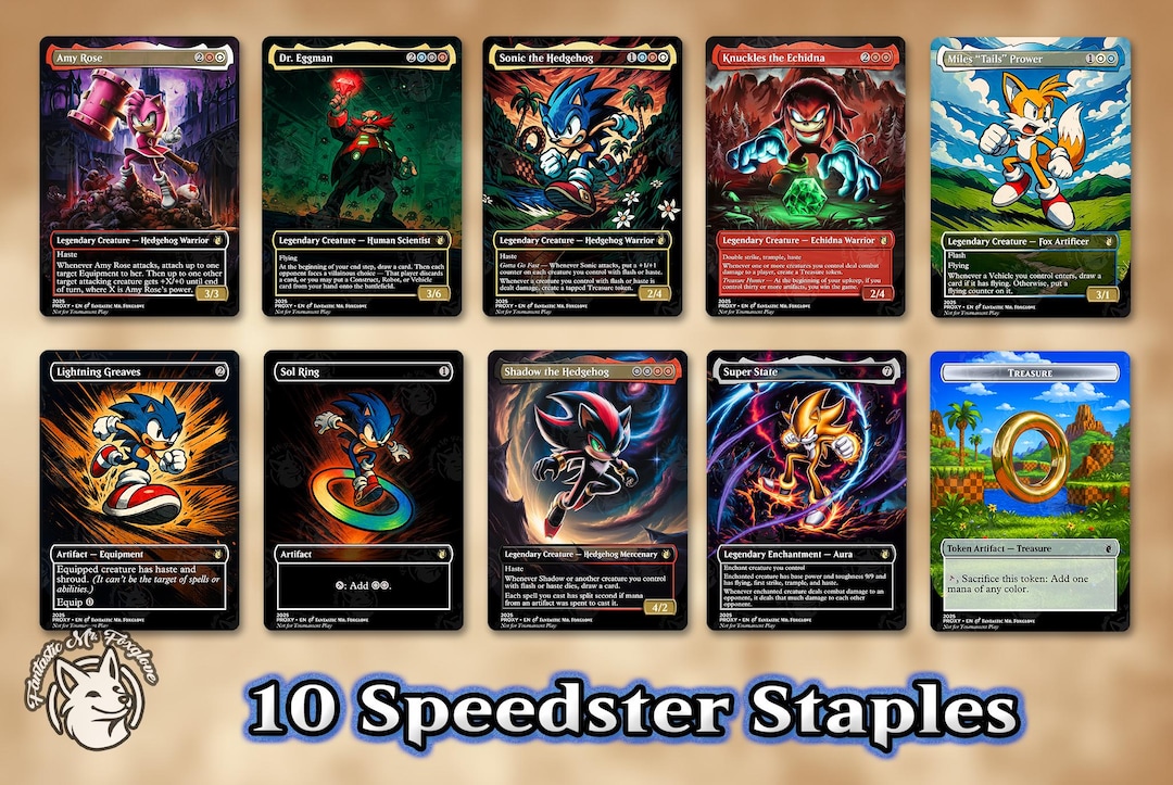 Speedster Bundle | 10 Proxy Cards — s0nic, Shadow, Tails, Knuckles ...