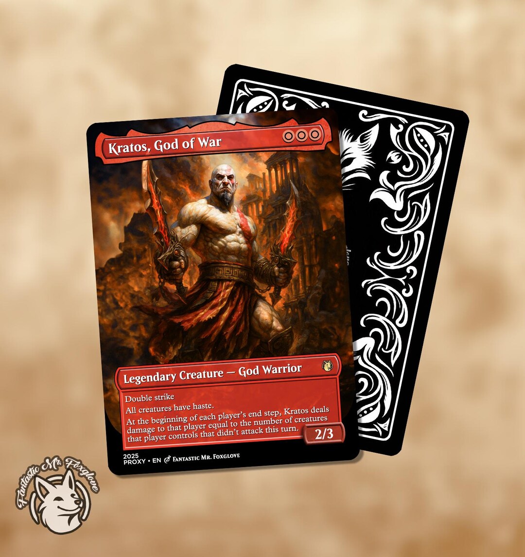 Kratos, God of War | Proxy Card - Etsy Australia