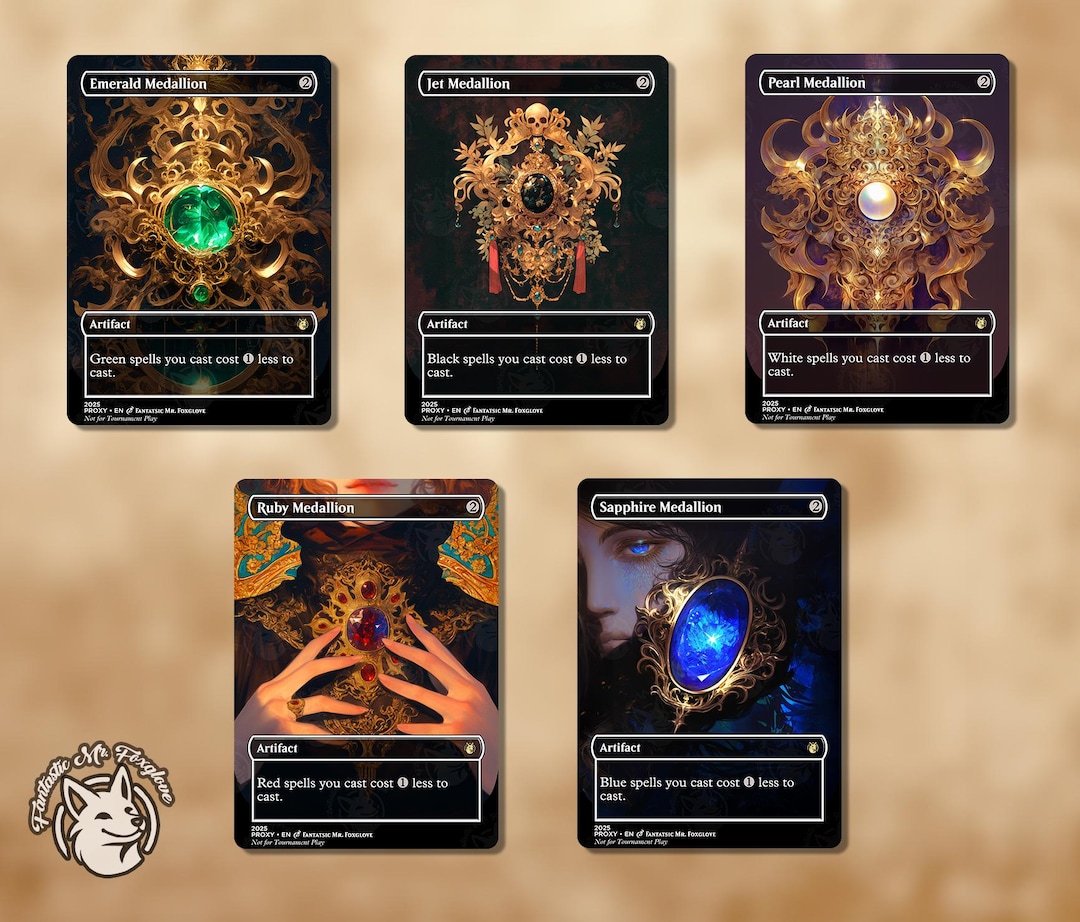 5 Medallions | Proxy Cards — Emerald, Jet, Sapphire, Ruby and Pearl ...