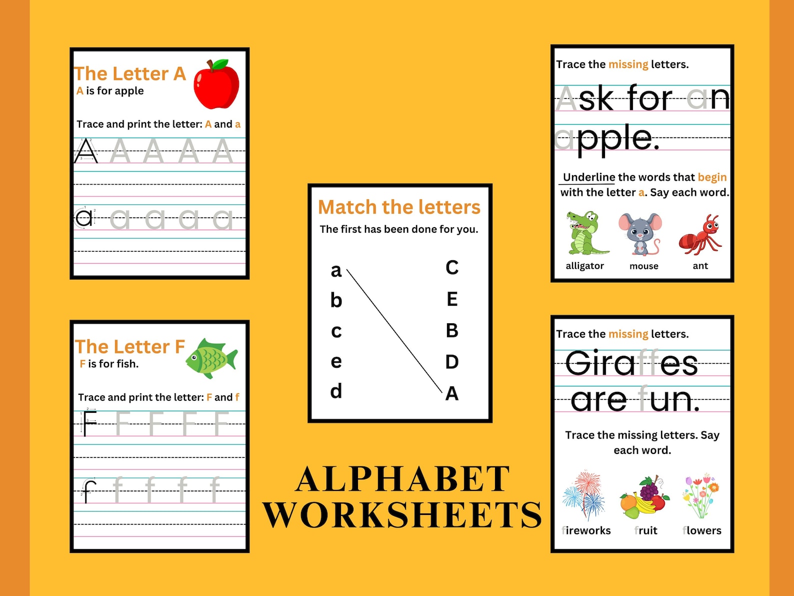 Preschool + Kindergarten Learning Bundle| Printable Activity Worksheets ...