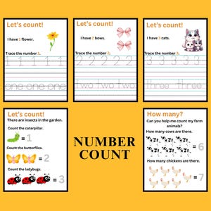 Preschool + Kindergarten Learning Bundle| Printable Activity Worksheets ...