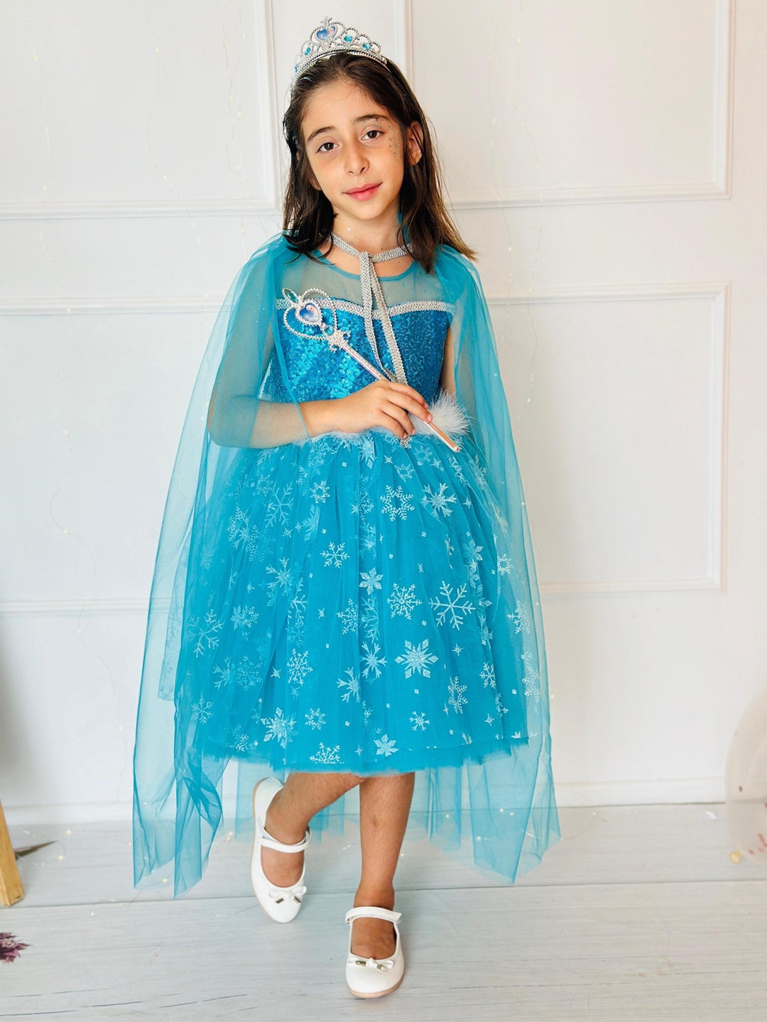 Frozen Elsa Costume for Girls Princess Dress for Birthdays Christmas ...