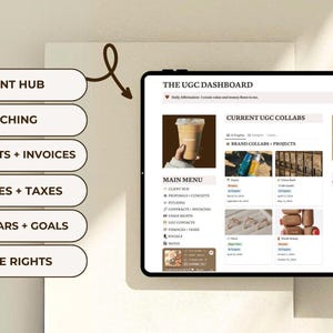That Girl UGC DASHBOARD for Notion | Digital Planner | UGC Dashboard Planner | Notion Workspace ...