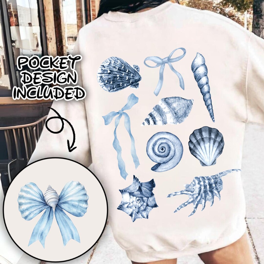 Retro Summer Seashell PNG, Preppy Beach Aesthetic Clipart, Girly ...