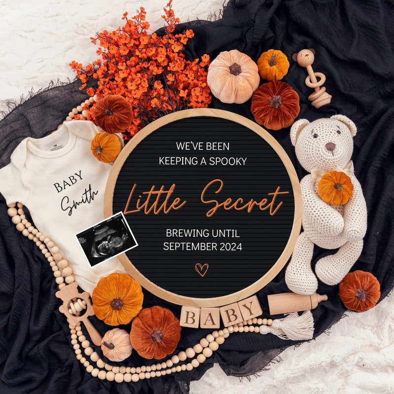 October Baby Announcement - Etsy