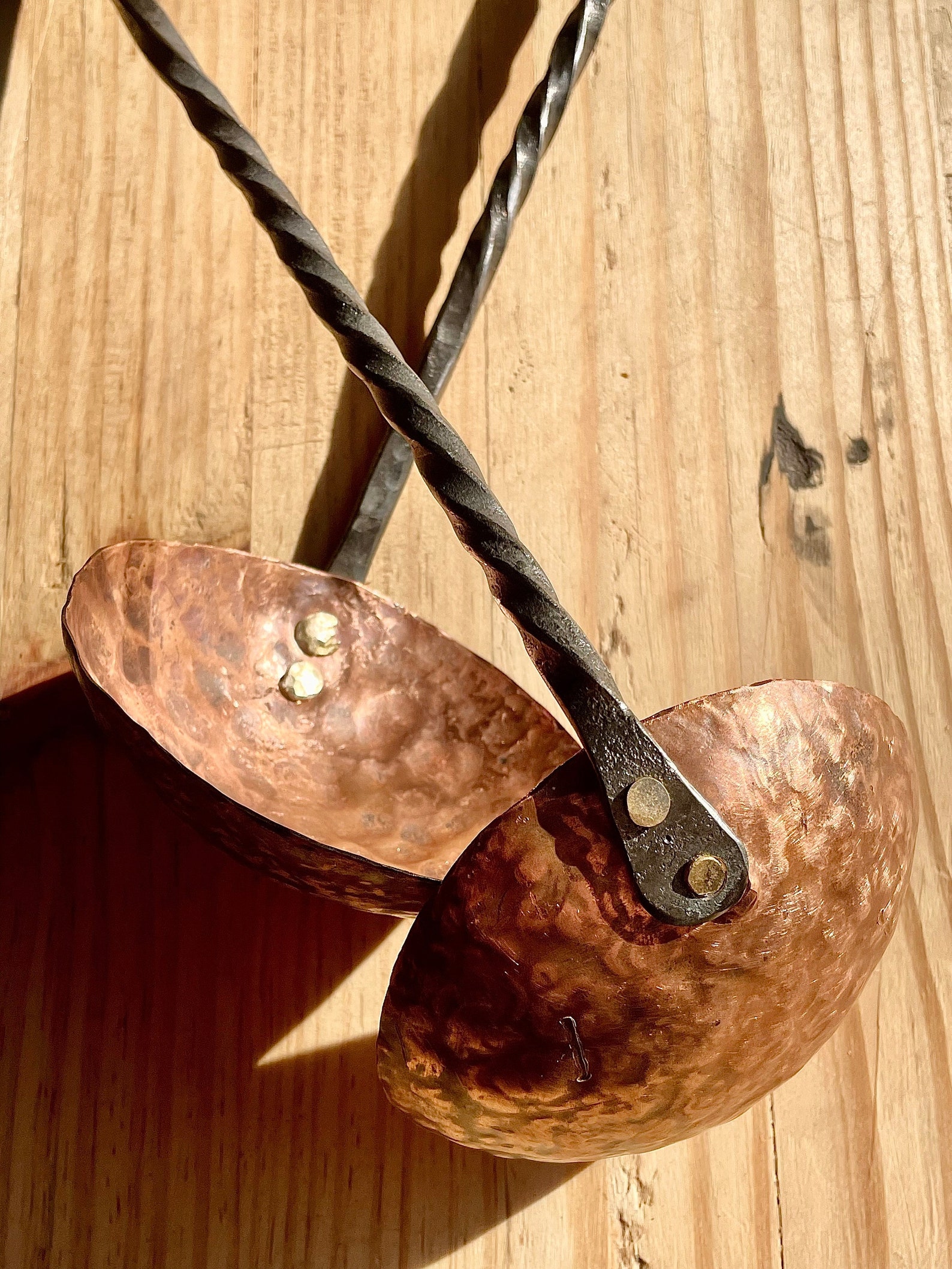 Artisan Copper & Iron Kitchen Ladle - Etsy