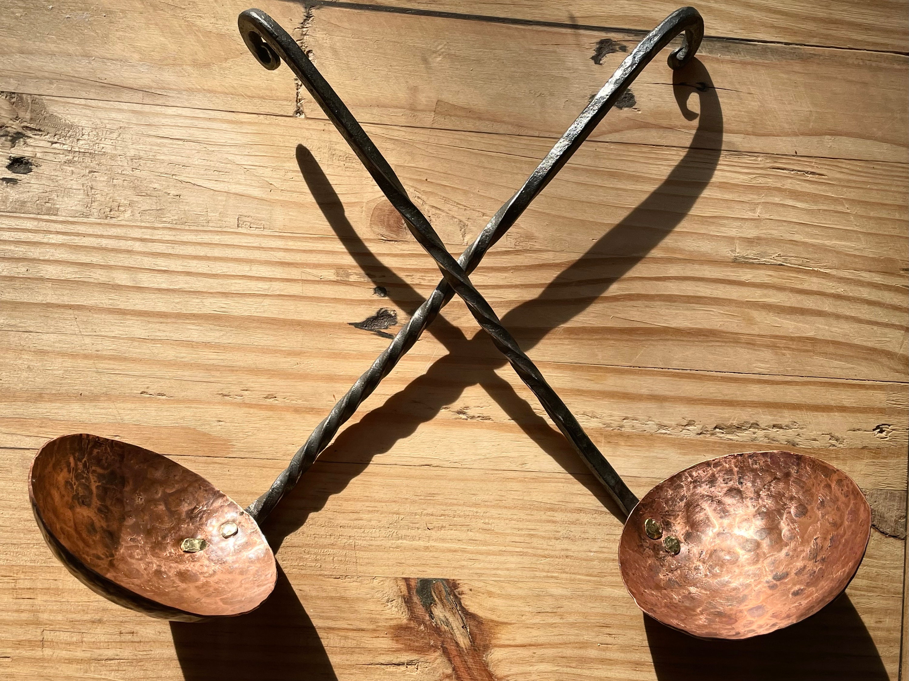 Artisan Copper & Iron Kitchen Ladle - Etsy