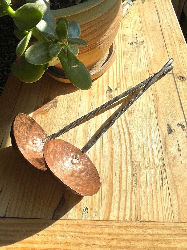 Artisan Copper & Iron Kitchen Ladle - Etsy