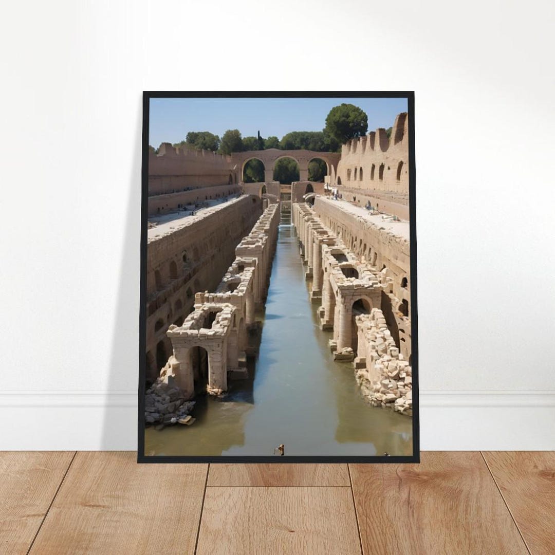 Mythical Roman Empire Premium Wooden Framed Wall Art, History, Mystical ...