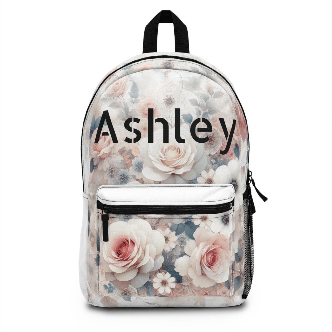 Personalized Rose Backpack, Back to School, Gift for Her, School Bag ...