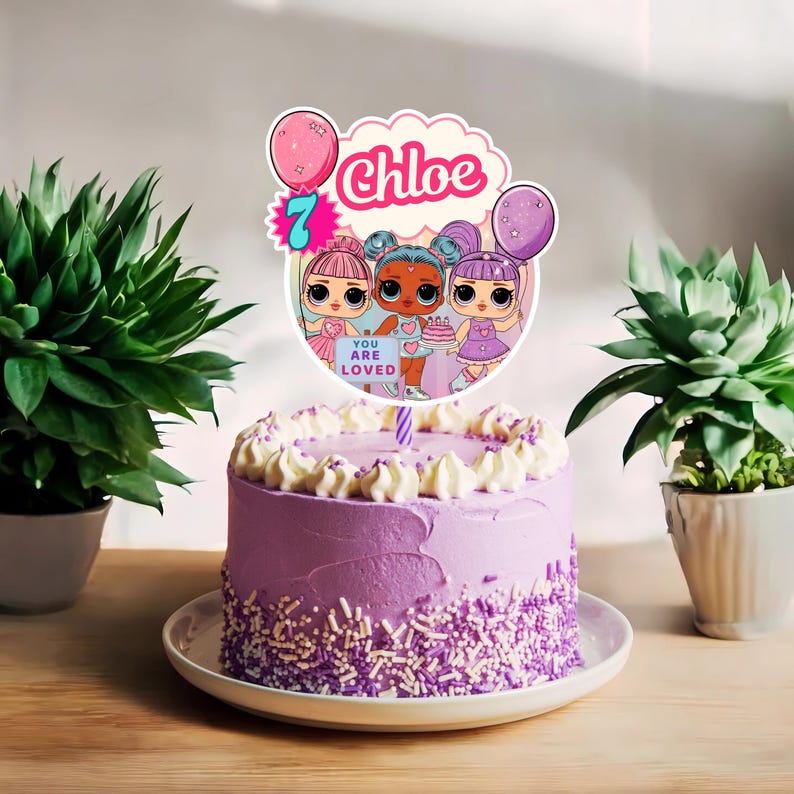 Little Doll Birthday Cake Topper: Lola Party Decor (digital Download ...