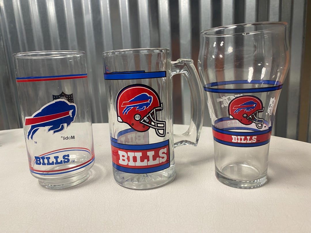 Vintage Buffalo Bills, Set of 3 Vintage Buffalo Bills Mug and Glasses ...