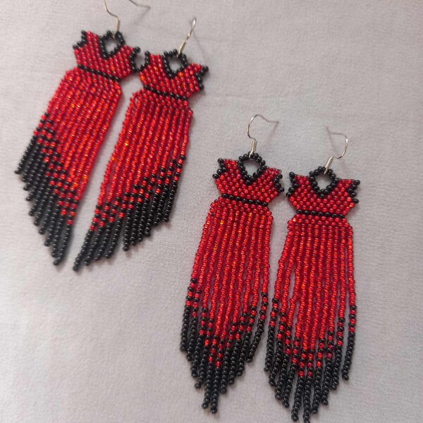 Red Dress Earring - Etsy
