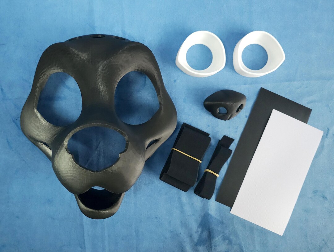 Toony Dog Canine Wolf 3D Printed Fursuit Furry Head Base, Mask, Fursuit ...