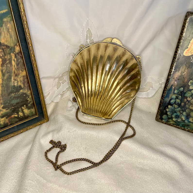 Vintage Brass Clam Purse - Etsy