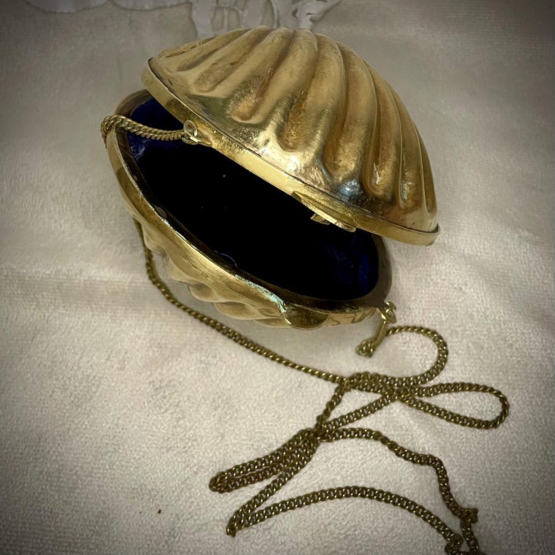 Vintage Brass Clam Purse - Etsy