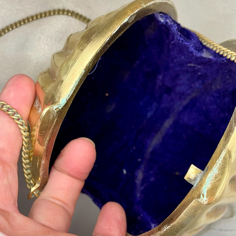 Vintage Brass Clam Purse - Etsy