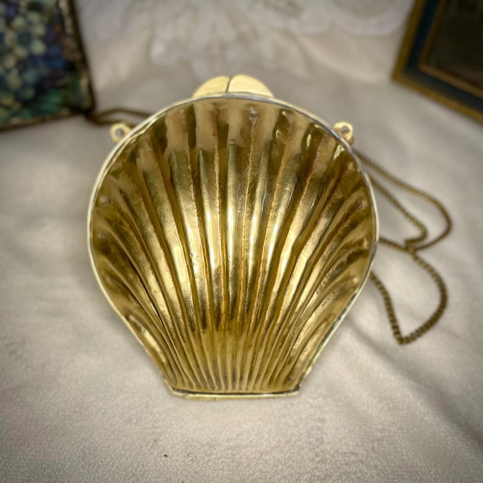 Vintage Brass Clam Purse - Etsy