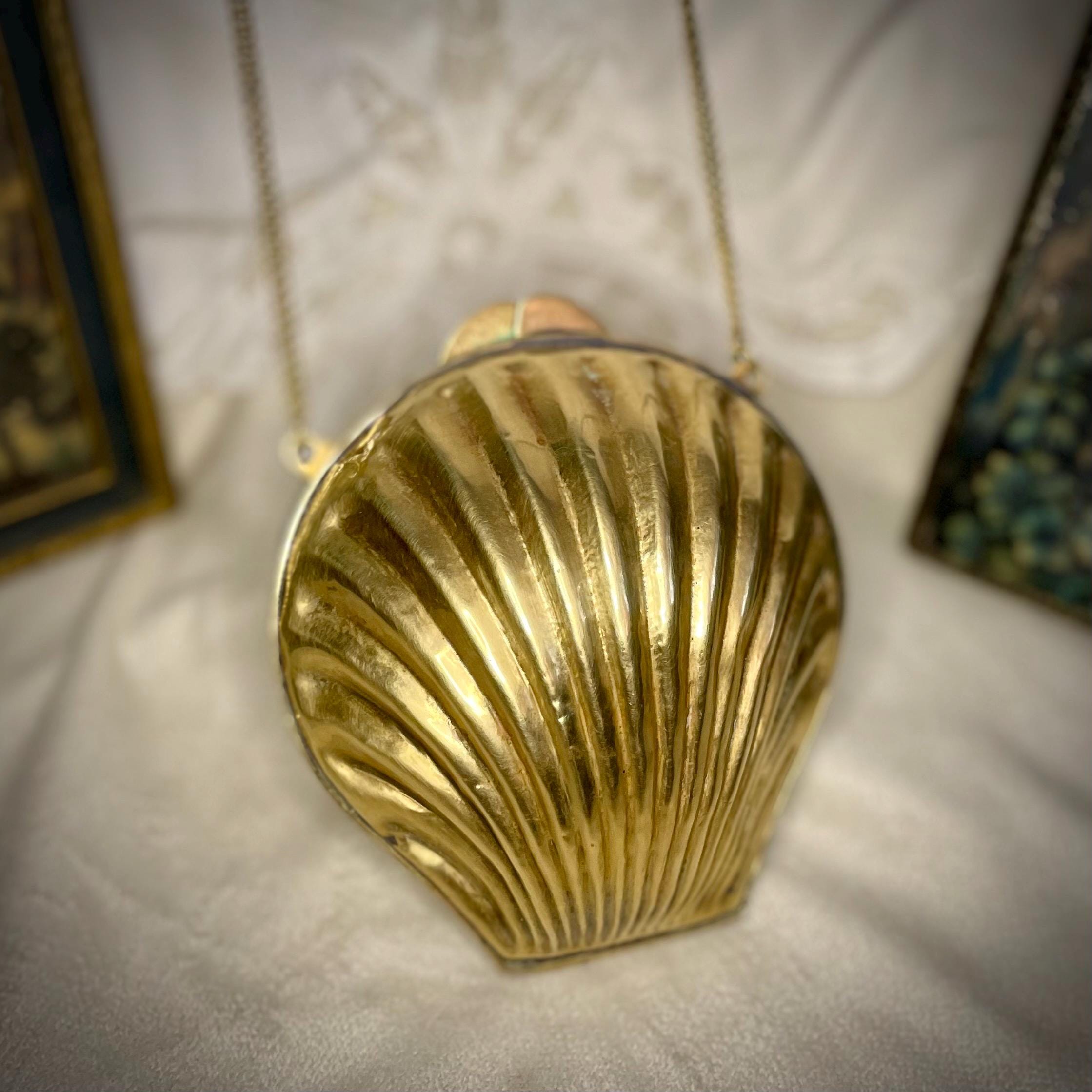 Vintage Brass Clam Purse - Etsy