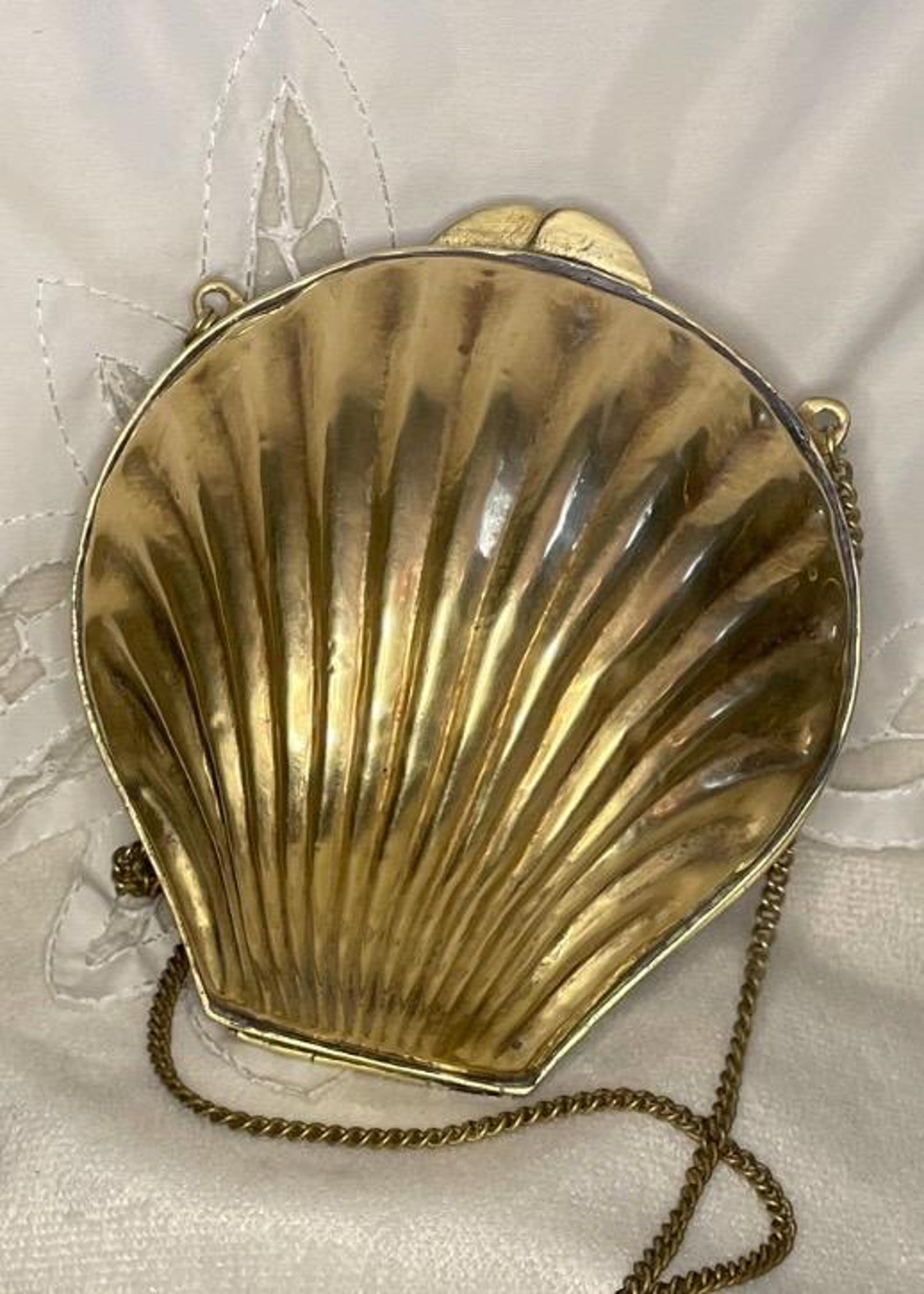 Vintage Brass Clam Purse - Etsy