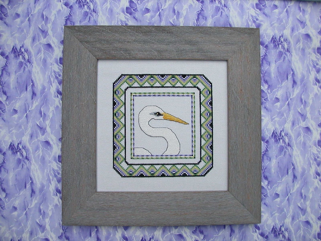 Egret Cross Stitch Chart by RK Portfolio - Etsy