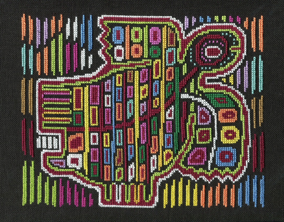 Turtle Mola Cross Stitch Pattern - Etsy