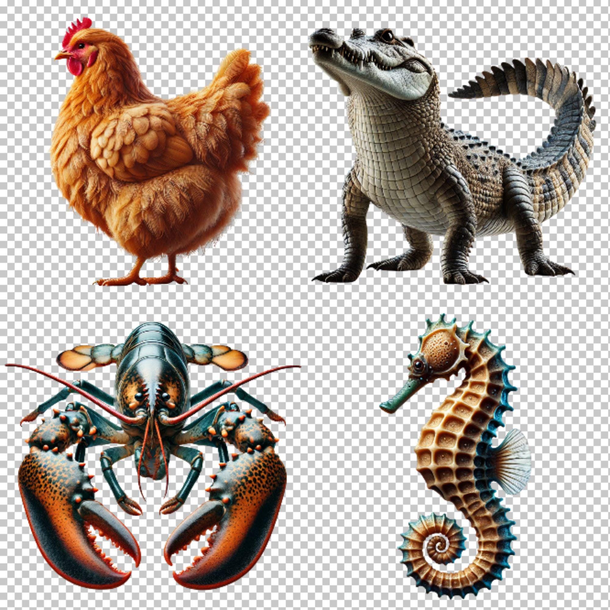 Realistic Animal Clipart Set | 16 High-quality PNG Illustrations ...