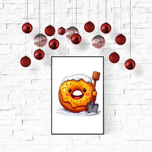 Christmas Donut Clipart: Festive Character & Holiday PNG Bundle ...
