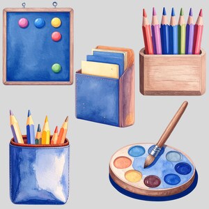 20 Kawaii School Supplies Clipart Bundle - Back to School Graphics ...