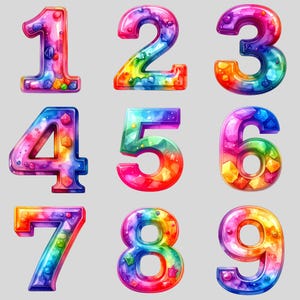 Rainbow Gumball Alphabet Clipart: Candy Bubble Letters PNG (digital ...