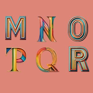 Colorful 3D Alphabet PNG Set, Digital Download, Decorative Letters & Numbers, High-resolution ...