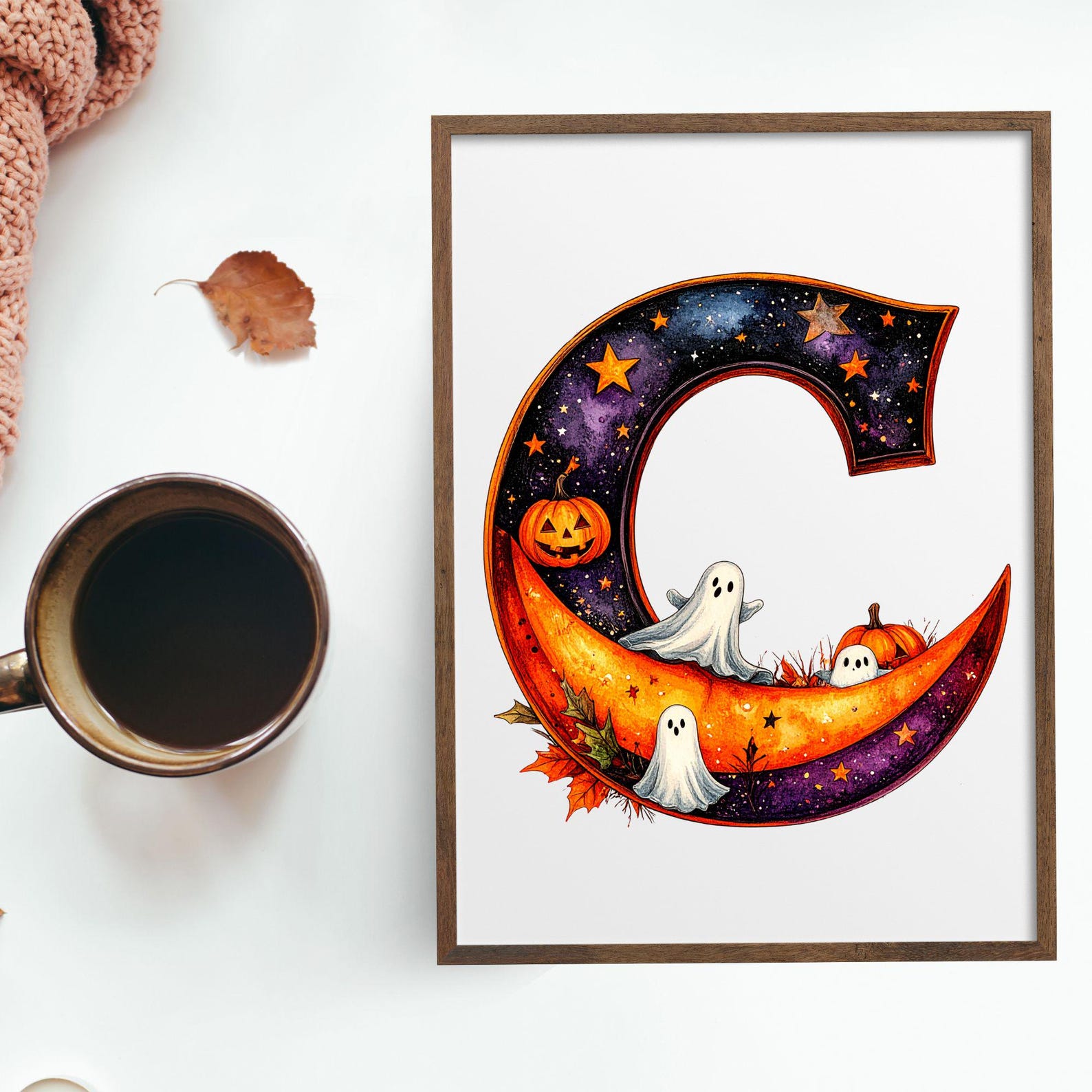 Halloween Alphabet Clipart PNG: Spooky Letters & Numbers (digital ...