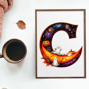 Halloween Alphabet Clipart PNG: Spooky Letters & Numbers (digital ...