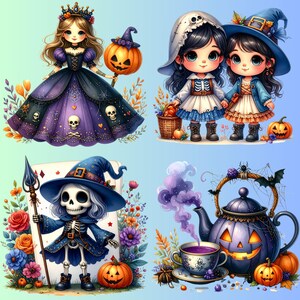 Halloween Wonderland Clipart: Spooky Goth PNG Bundle (commercial Use ...