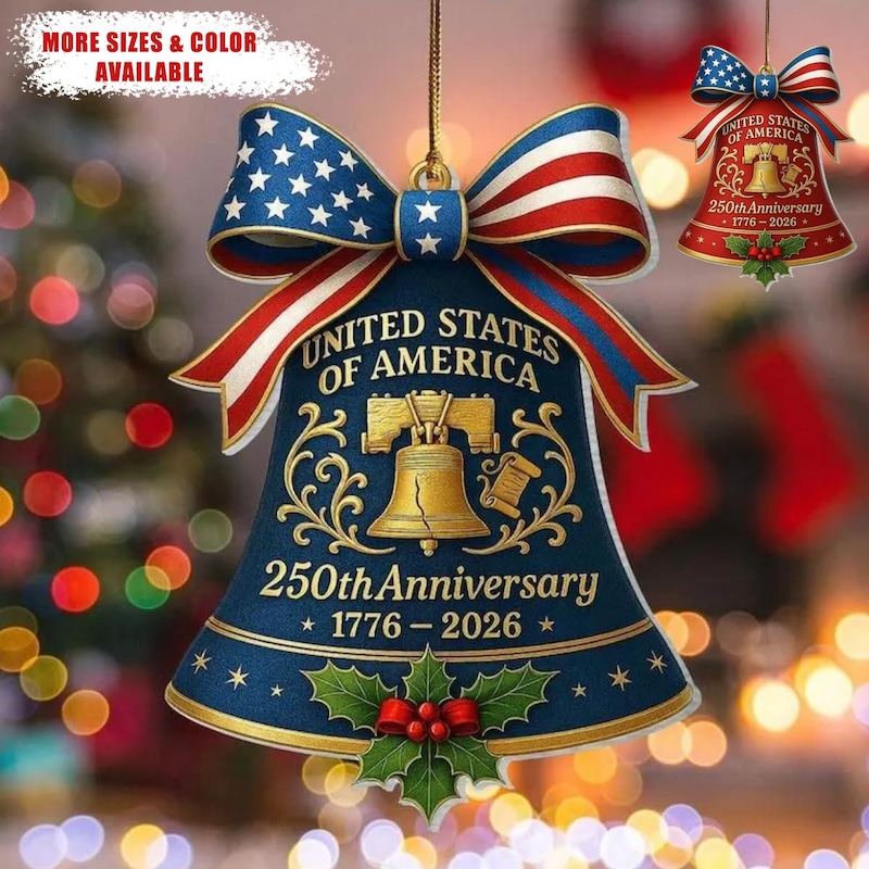 Us 250th Anniversary Bell Ornament - Etsy