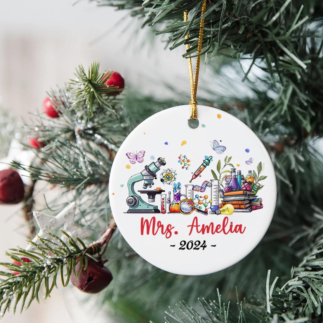 Custom Biology Christmas Ornament Png, Science Lab Ornament for ...