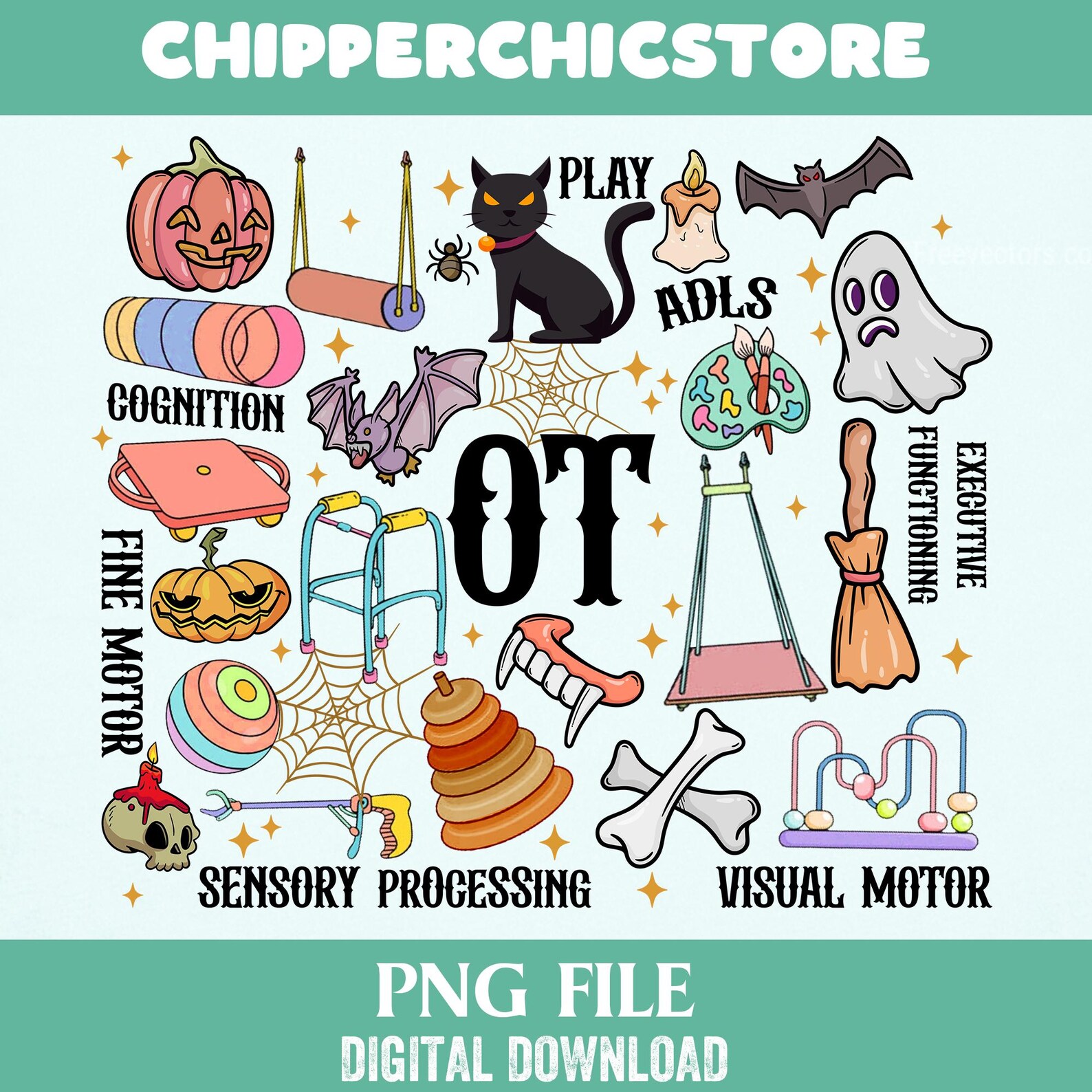 Halloween OT Png, Occupational Therapy Halloween Png, Occupational ...