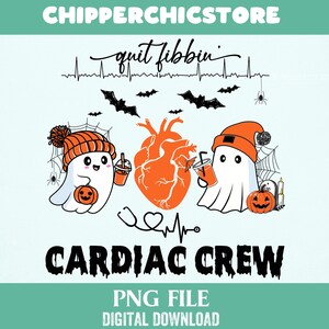 Cardiac Crew Halloween Png, Cardiac Nurse Png, Heart Anatomy Ghosts Png ...
