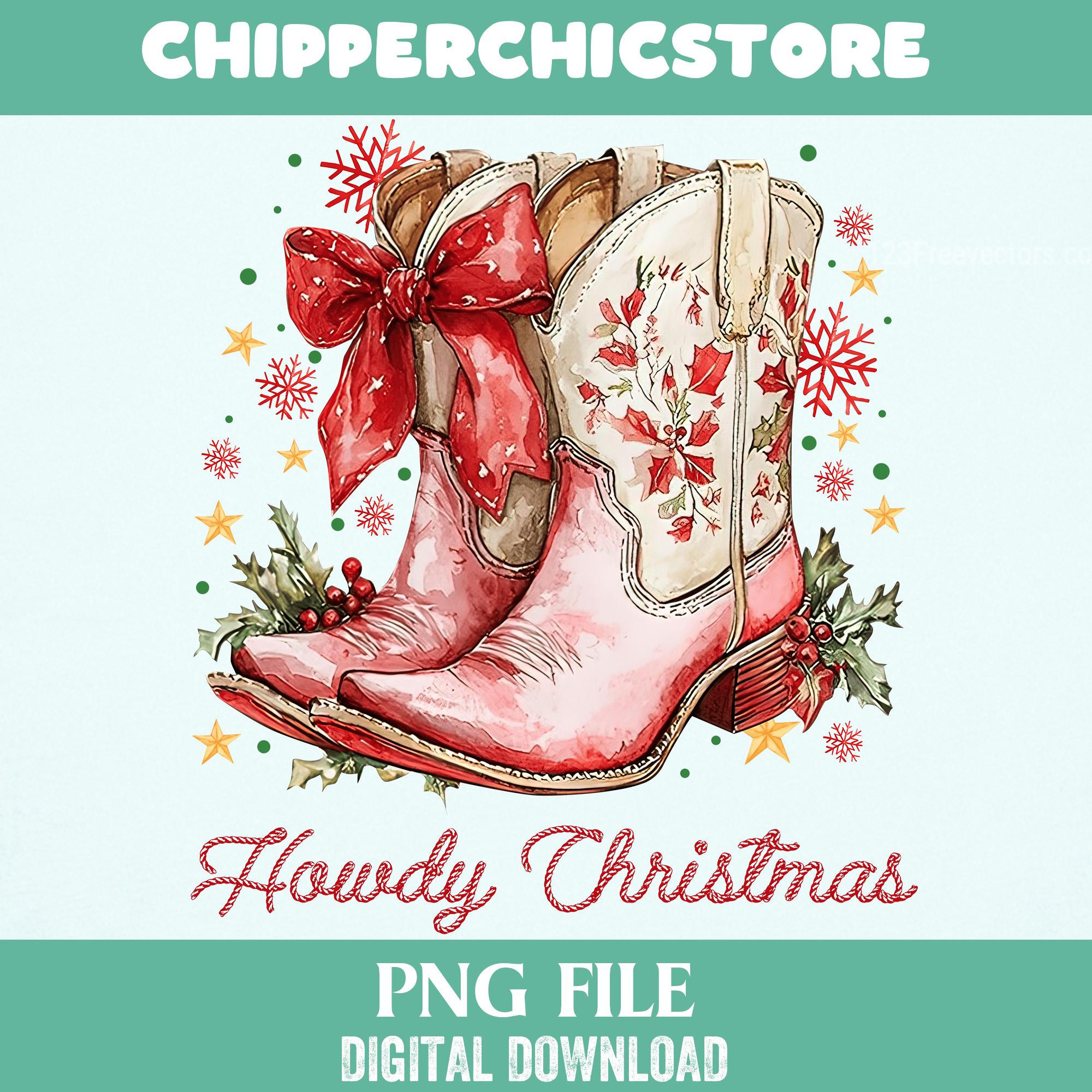 Howdy Christmas Png, Western Christmas Png, Coquette Christmas Png ...