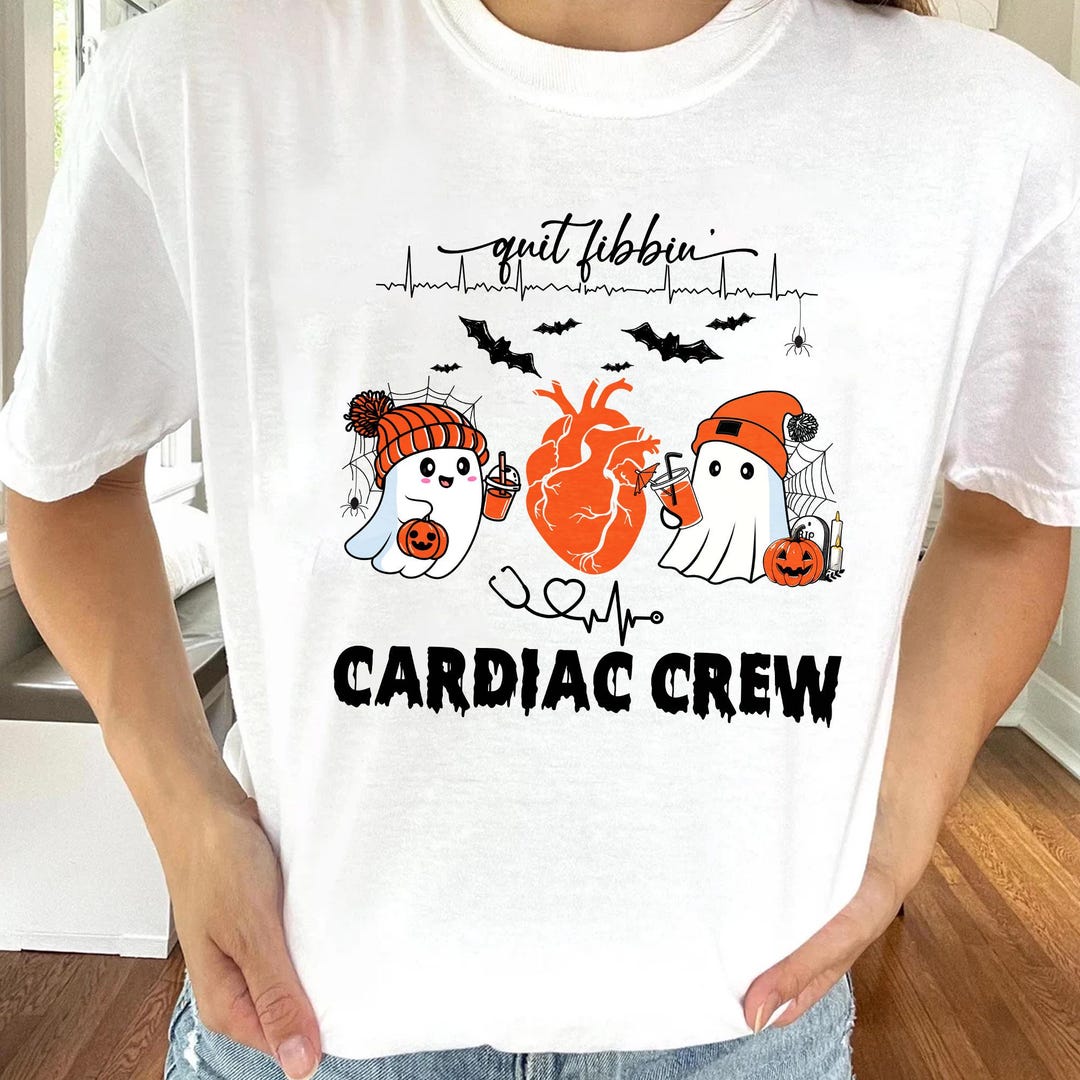 Cardiac Crew Halloween Png, Cardiac Nurse Png, Heart Anatomy Ghosts Png ...