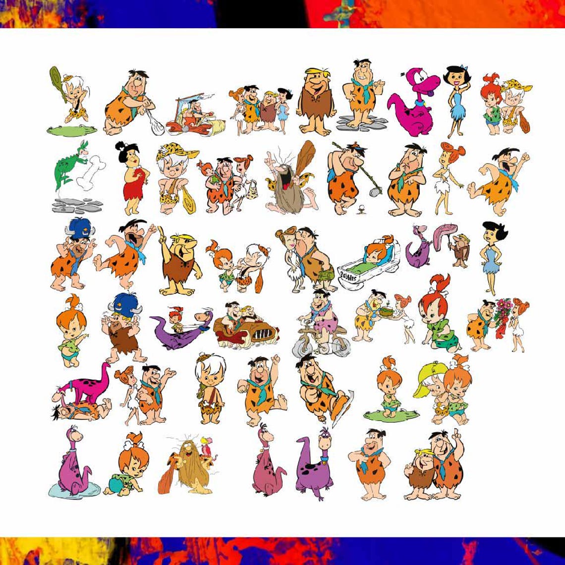 Flintstones Svg Bundle, Svg Pack, Layered Svg, PNG, PDF, EPS, Files for ...