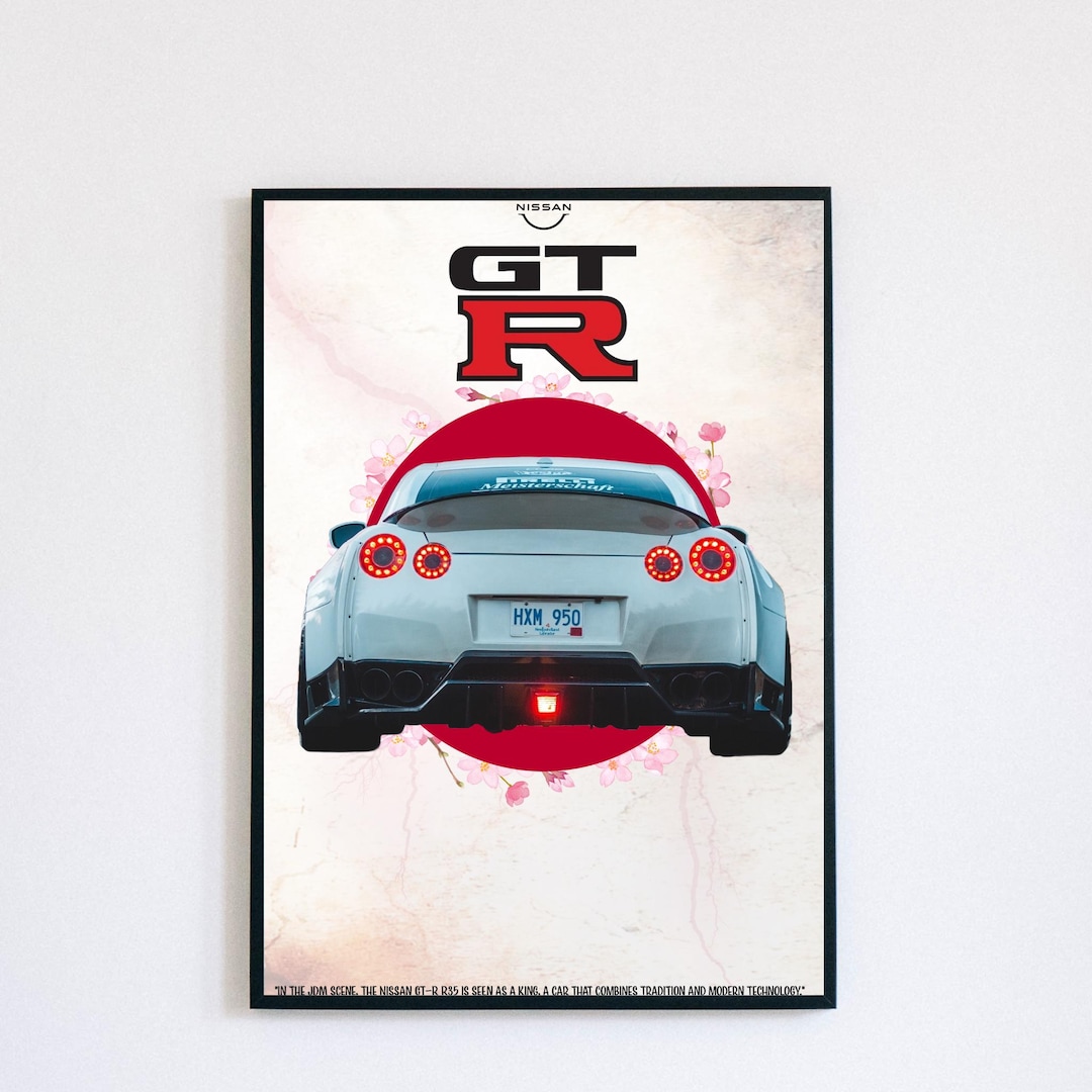 Nissan GTR Poster Japanese JDM Wall Art Exclusive GTR Mural Supercar ...