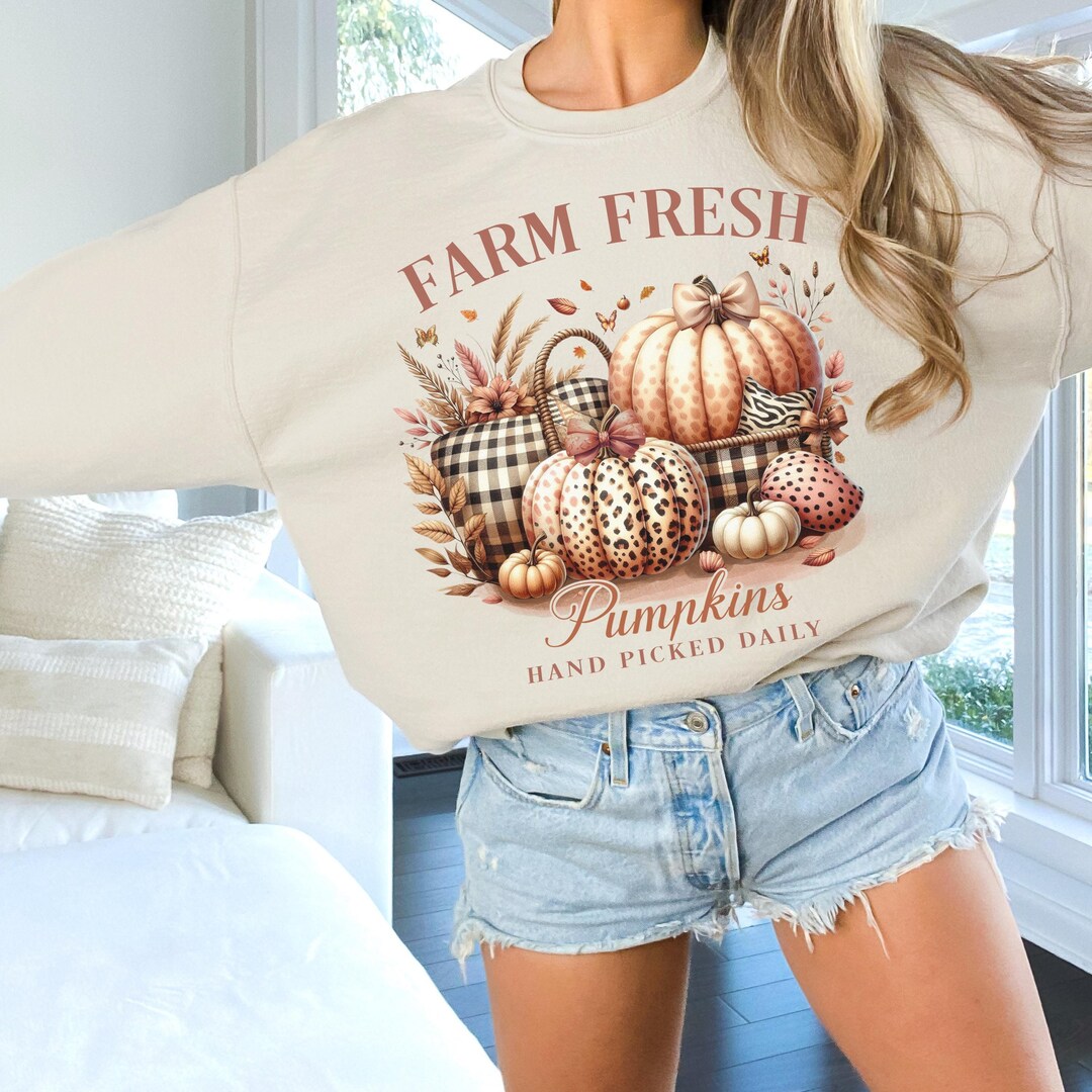 Pumpkin Patch Cheetah Print Fall Sweatershirt for Women, Trending Fall ...