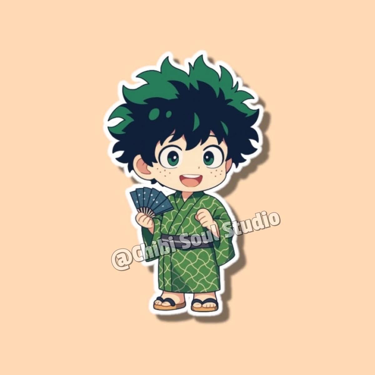 Chibi Deku Digital Sticker – Hero Suit PNG Clipart | Anime Planner ...
