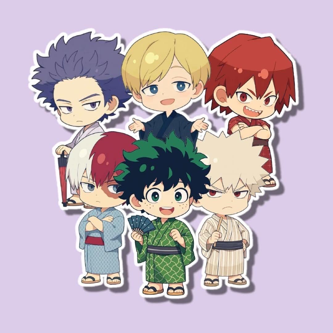 My Hero Academia Chibi Boys Digital Download | Anime Printable Art ...