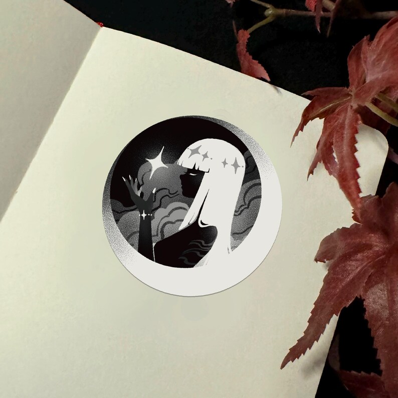 Celestial Sticker Vinyl Sticker Waterproof Sticker Dark Fantasy Sticker ...