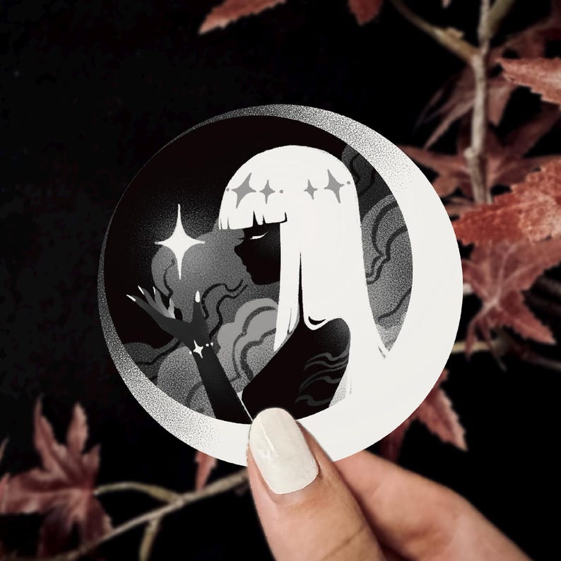 Celestial Sticker | Vinyl Sticker Waterproof Sticker Dark Fantasy ...