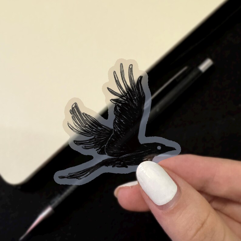 Black Raven Stickers Vinyl Sticker Waterproof Sticker Dark Fantasy ...
