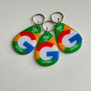 NFC Google Review Keyring.easy Fast Way to Increase Google Businesses Review. Google Review Card ...